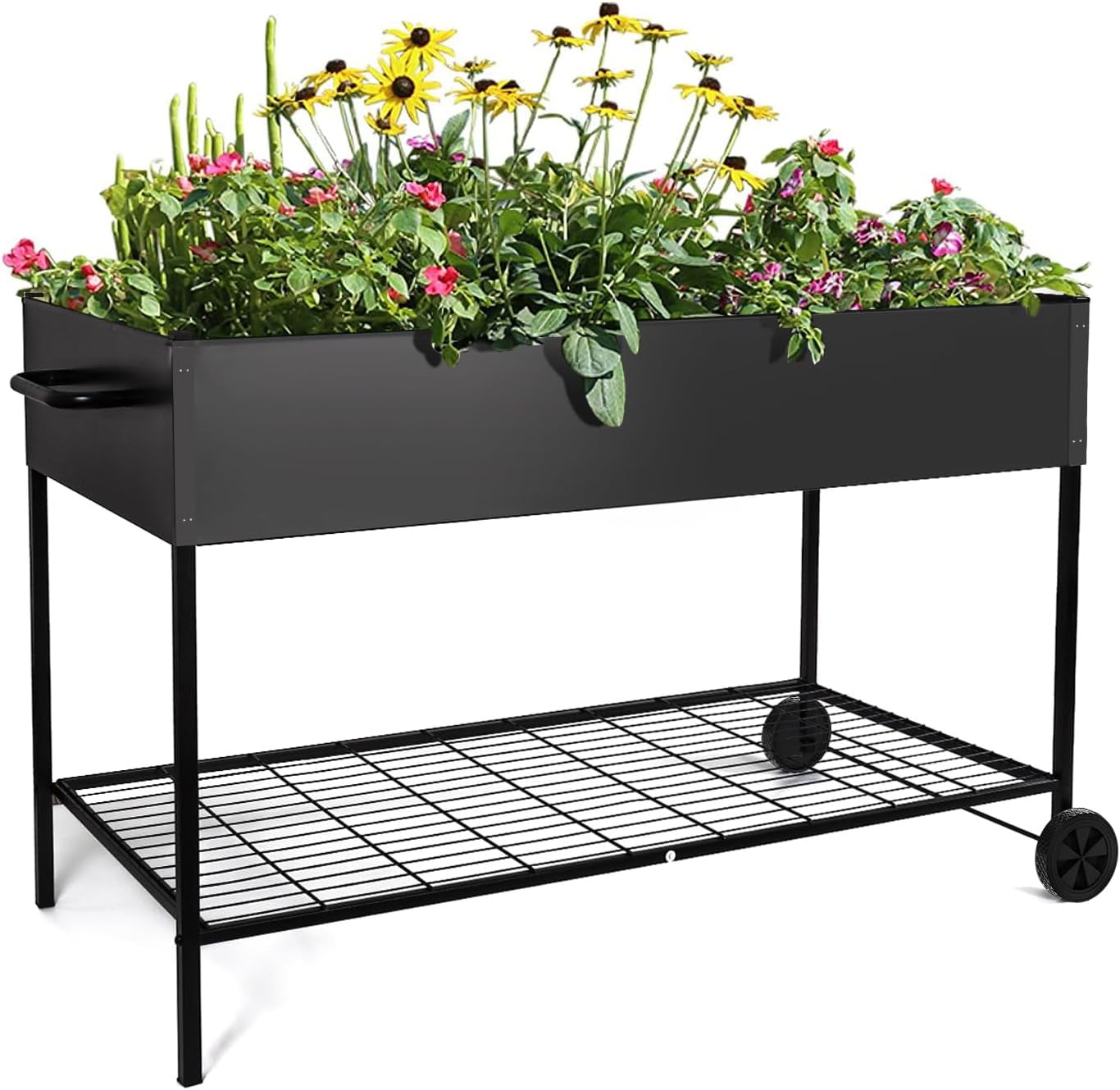 50 * 26 * 31 Large Metal Raised Garden Beds with Legs, Elevated Planter ...