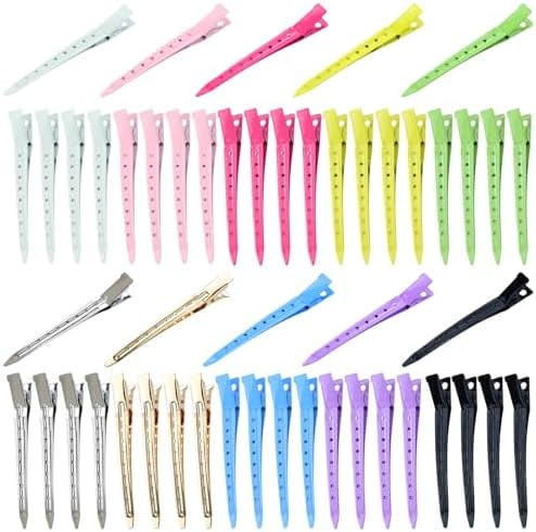 50 3.5" Hair Styling Curl Clips Hair Salon Duckbill Hair Sectioning ...