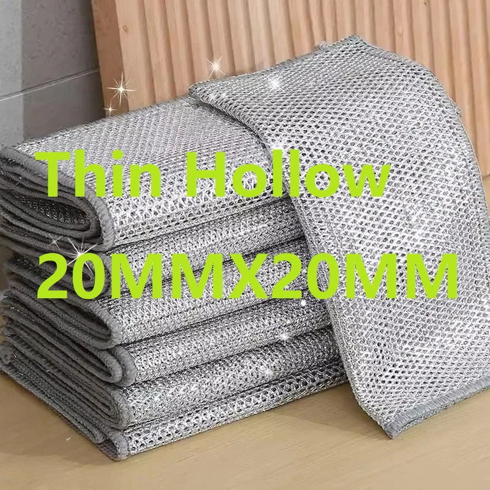 50/3 Pcs Magic Cleaning Cloth Single Sided Metal Steel Wire Rags ...