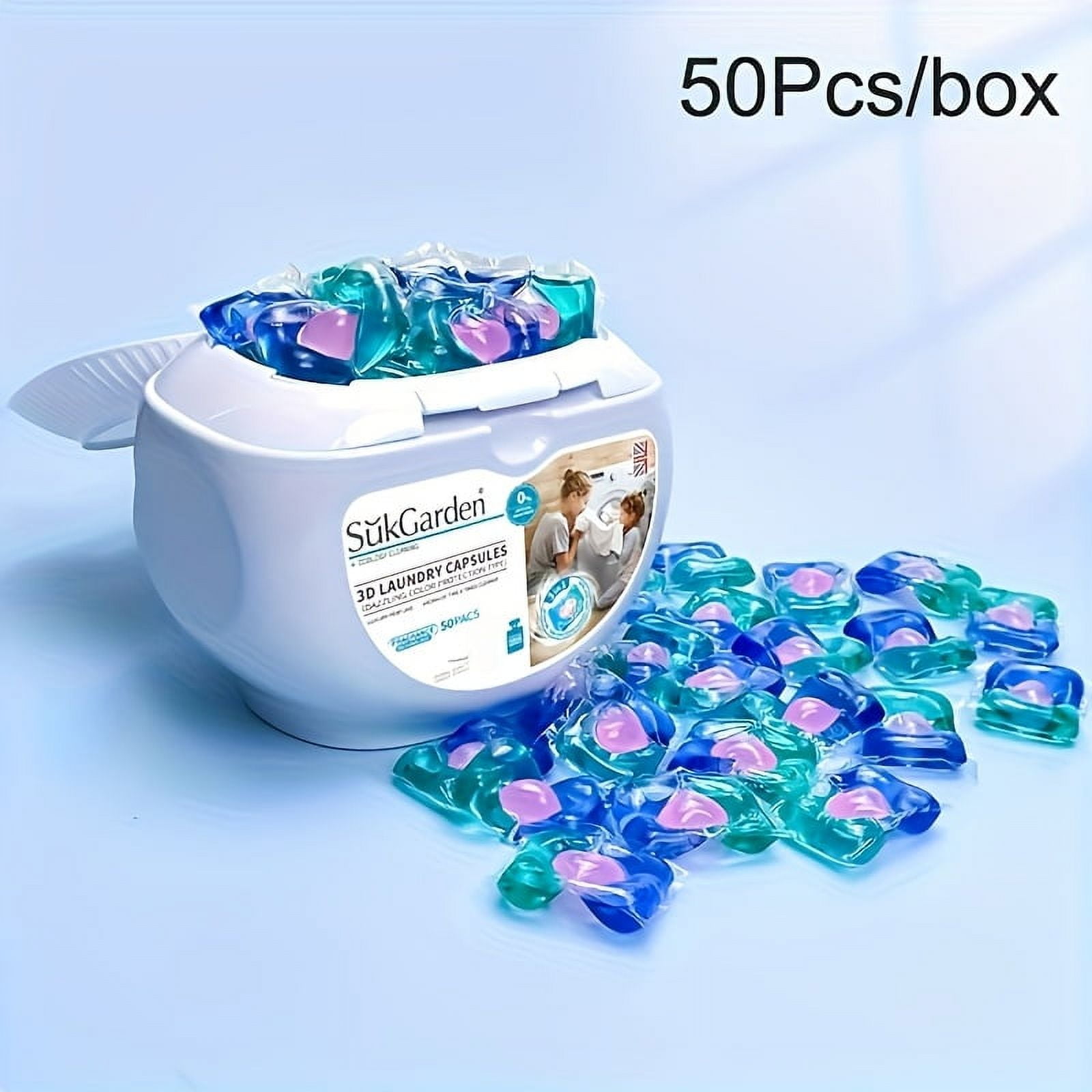 50 3-in-1 laundry capsules, multi-functional soft cleaner - Walmart.com
