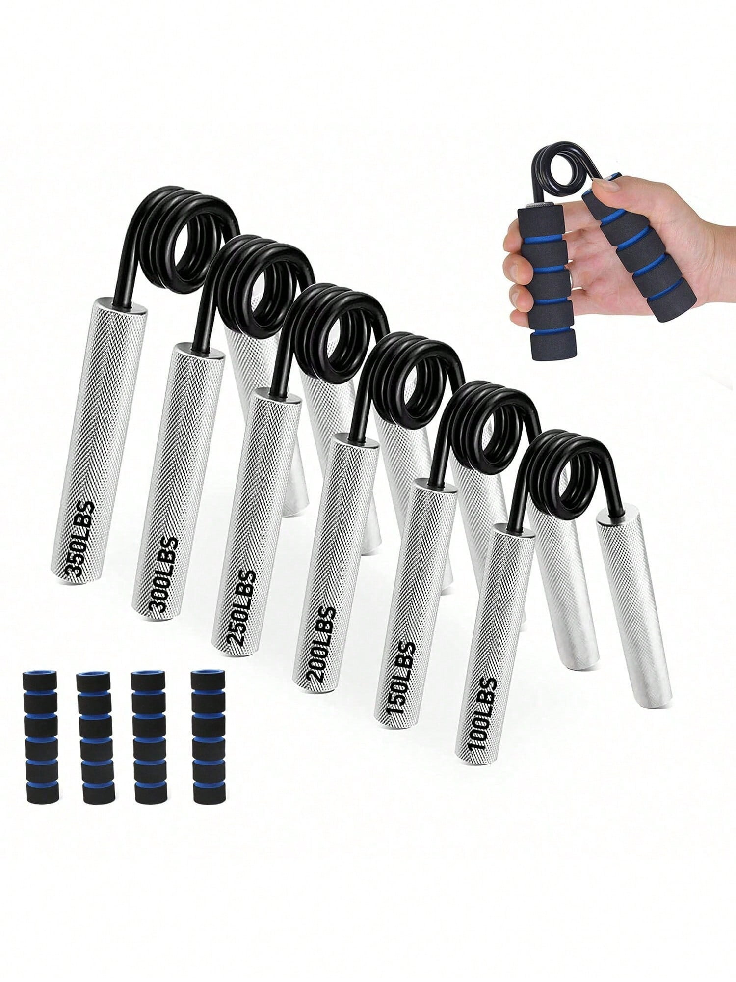 50-350lbs Metal Heavy Grip Hand Gripper, Hand & Wrist Strength Training ...