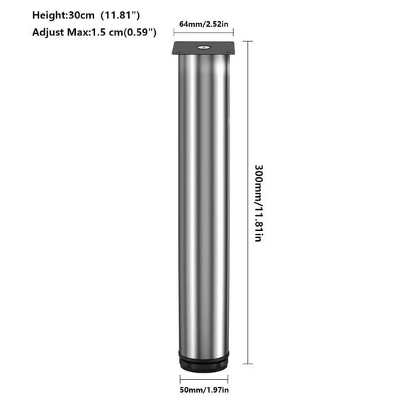 50-350mm Adjustable Stainles Steel Furniture Legs 1pcs Cabinet/Table ...