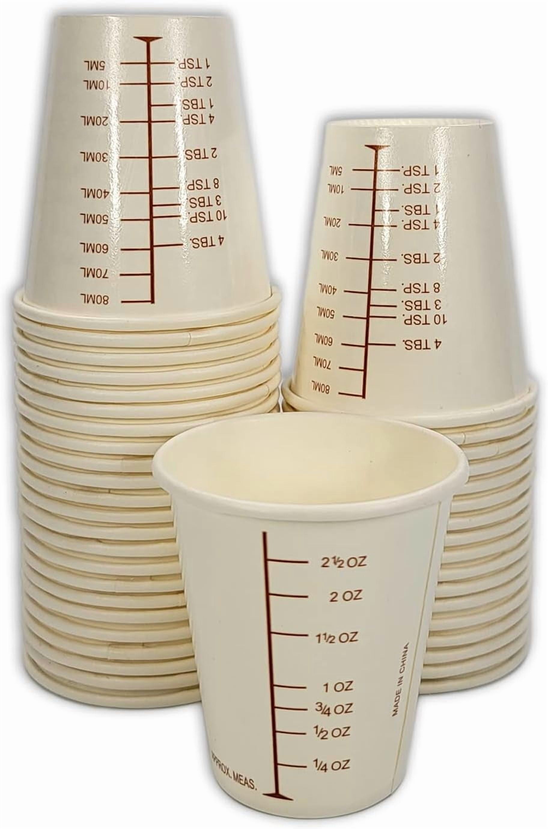 50 3oz coated paper graduated measuring cups for mixing paint, stain ...