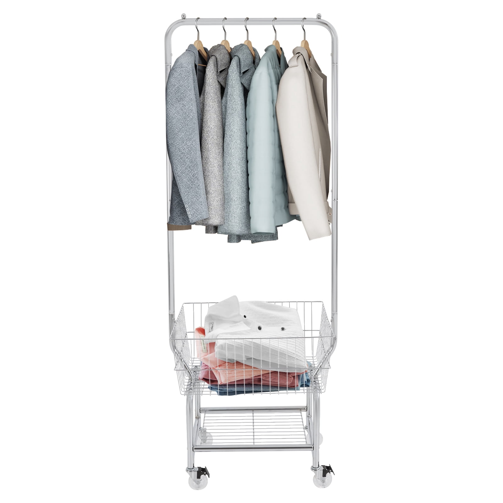 50*40*180cm Large Capacity Clothes Cart, Rolling Laundry Cart, Laundry ...