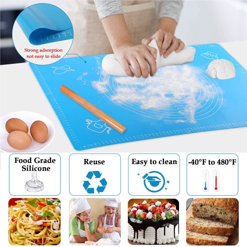 50*40CM Silicone Kneading Mat with Scale Kneading Mat Non-slip Baking ...