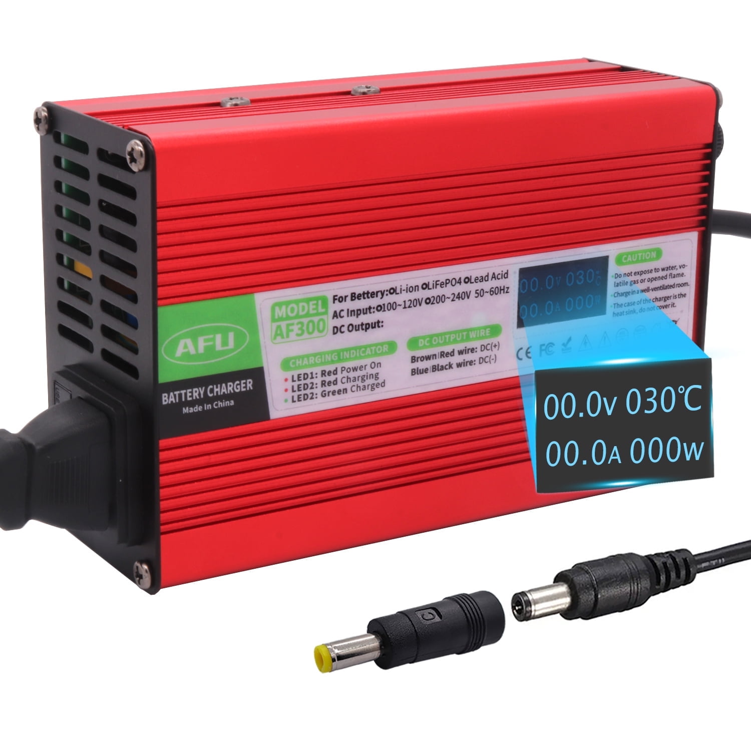 50.4V 5A Li-ion Charger with OLED Display for 12S 44.4V Li-ion Battery ...