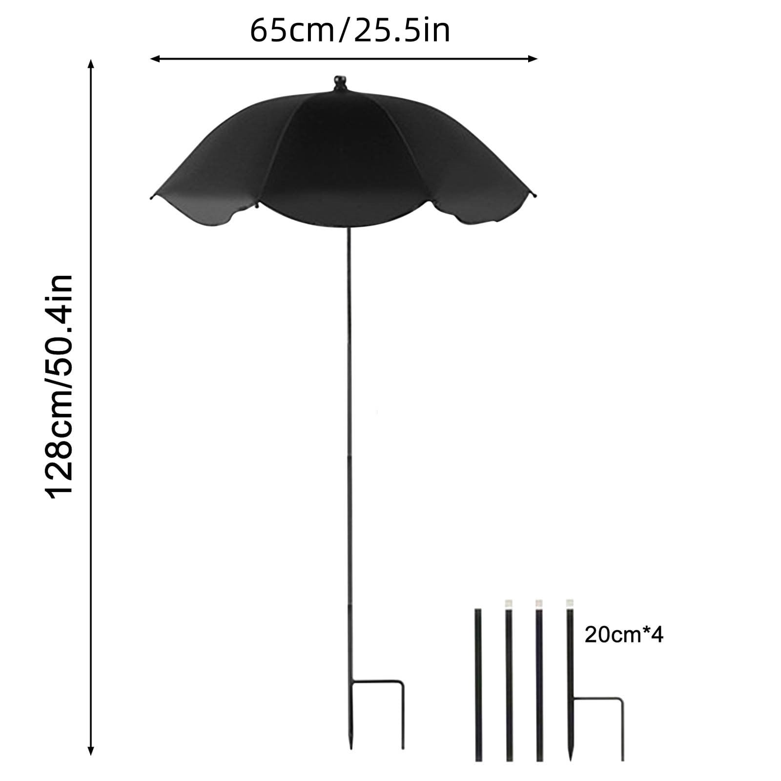50.4x25.5 in Large Garden Parasol Plant Stake - Outdoor Sun Rain ...