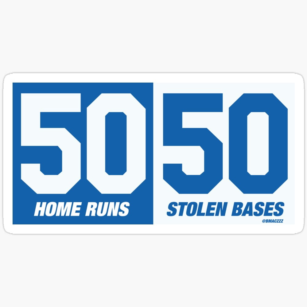 50/50 Club Sticker Baseball Sticker, Football Sticker, Basketball ...