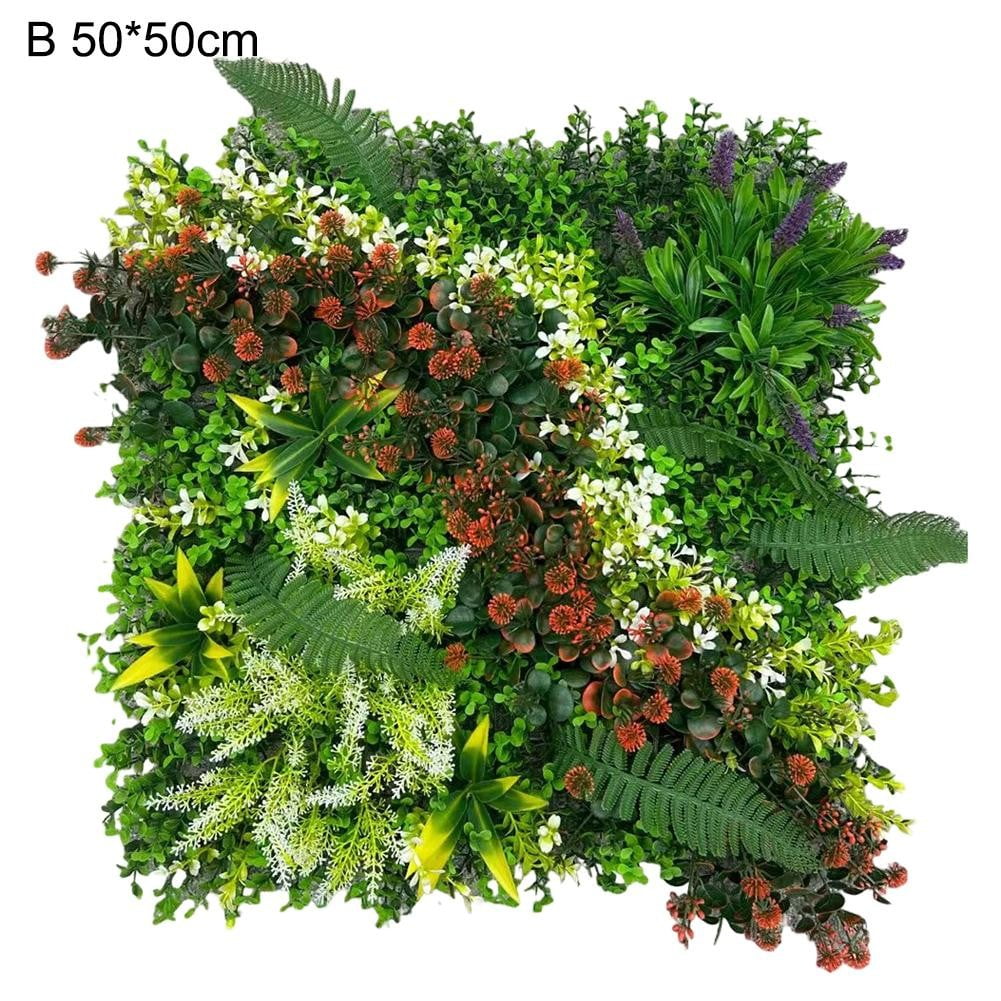 50*50Cm Artificial Plant Flower Wall Panels Uv Realistic Indoor Outdoor ...