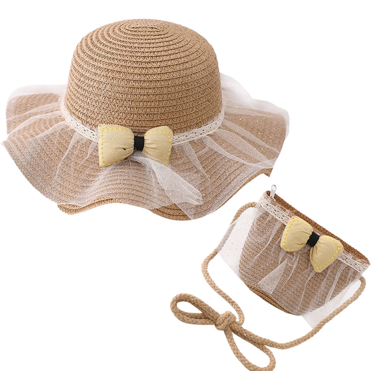 50-52cm hat circumference children's sun hat girls straw hat cute ...