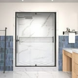 50-54" W x 71" H Piovt Swing Glass Shower Door, Frame Door with 1/4"(6mm) Clear SGCC Tempered ...