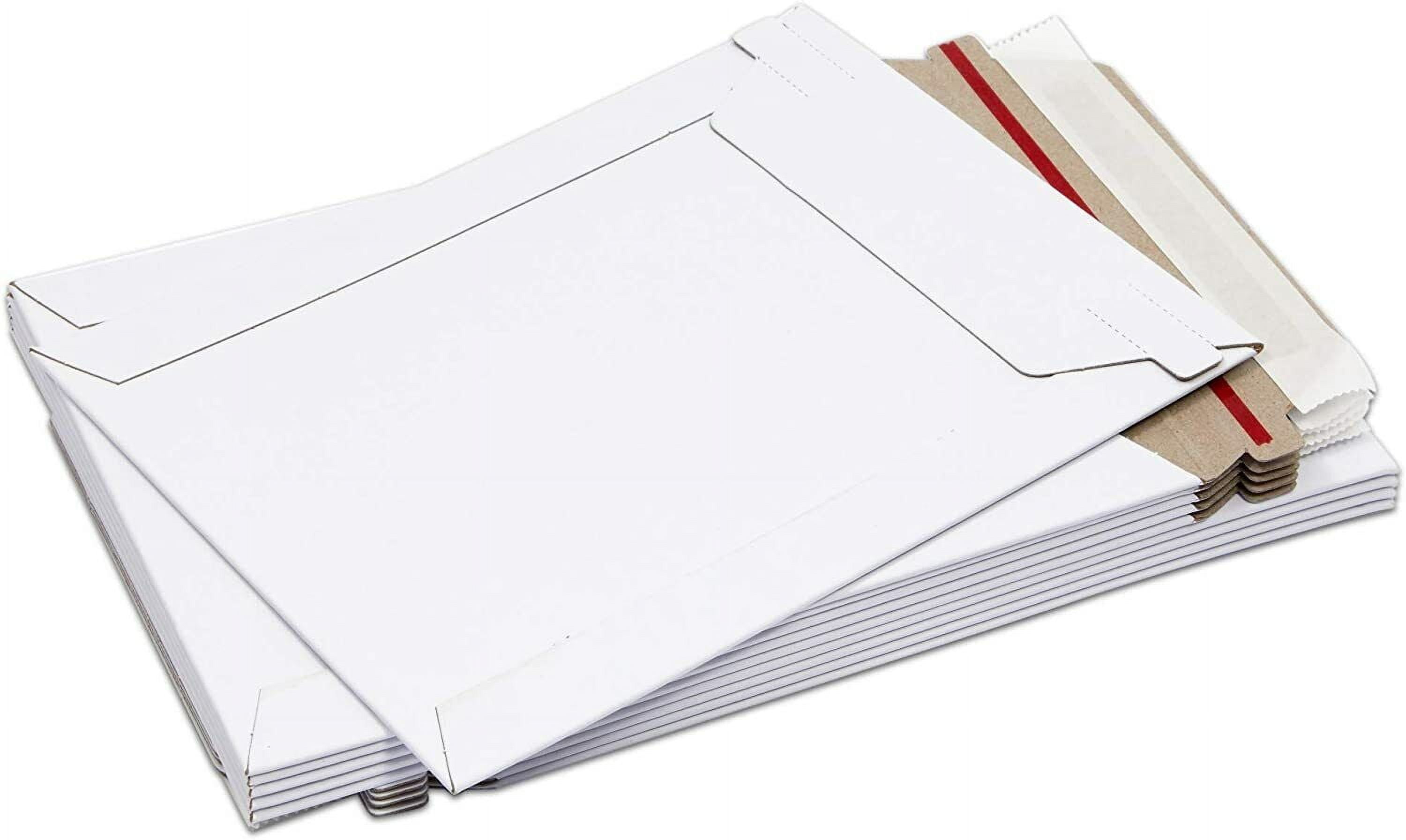 50 - 6" x 8" White CD/DVD Photo Ship Flats Cardboard Envelope Mailer ...