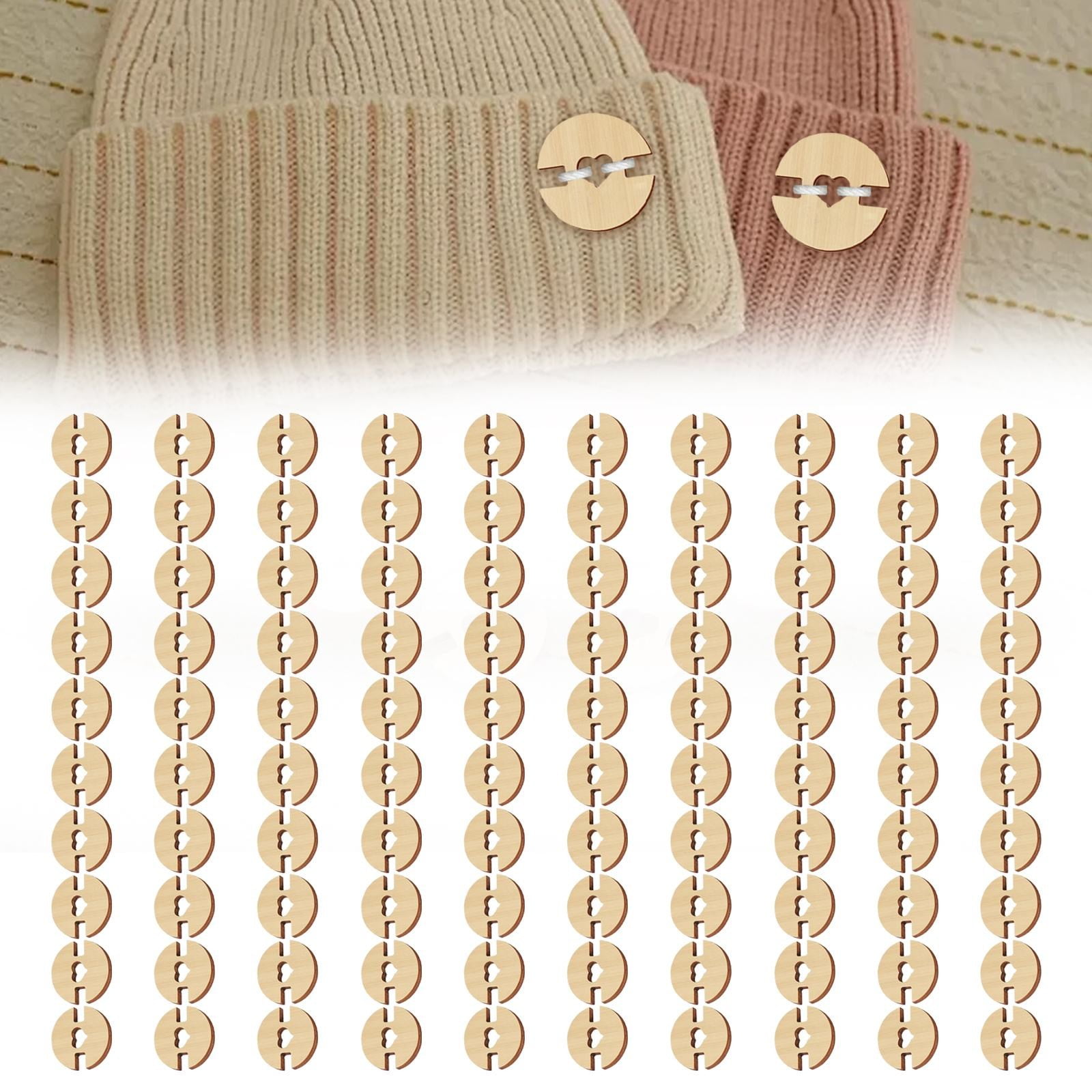 50/60/100 Pcs Buttons For Hats Wooden Handmade Buttons Removable Love ...