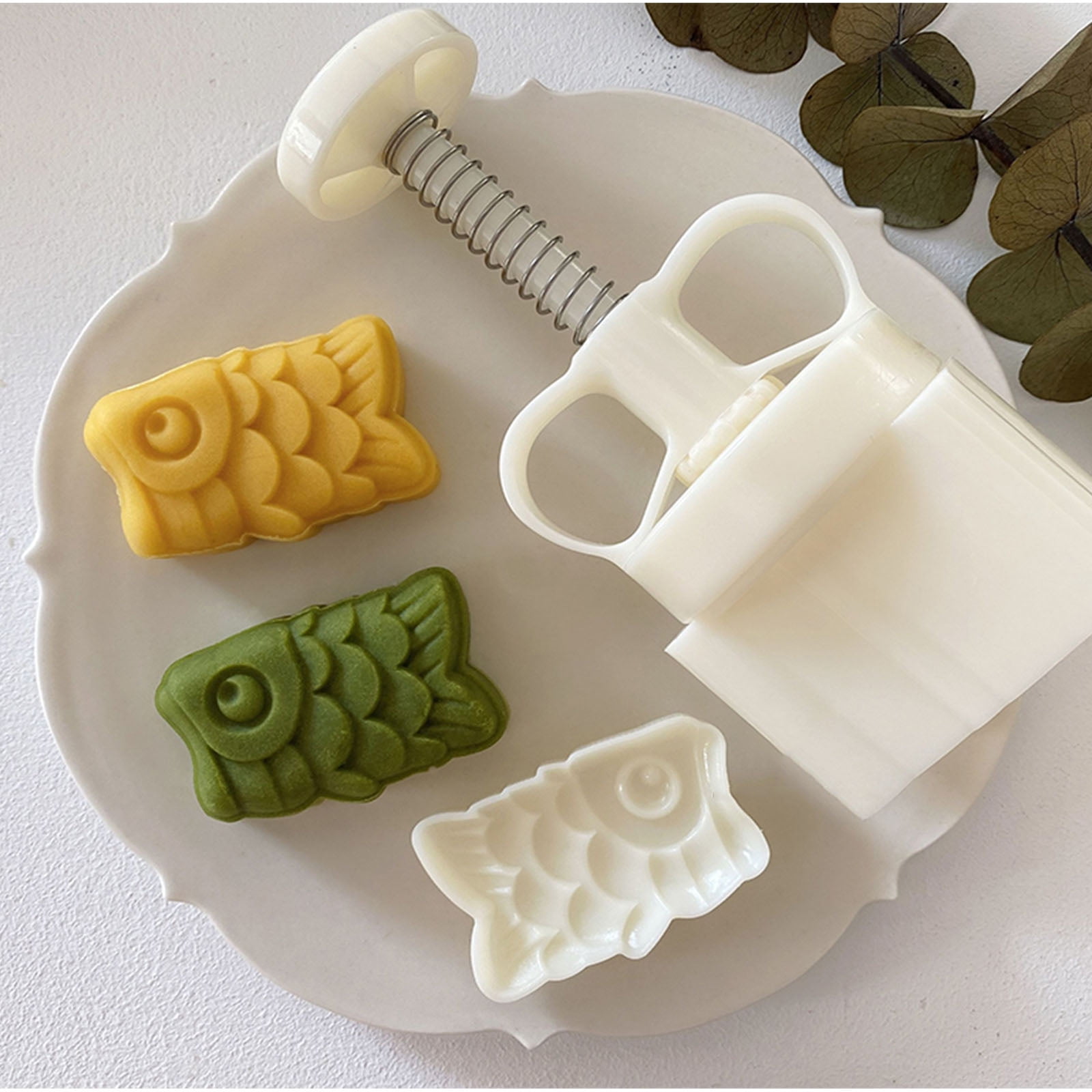 50-63g Fish Green Bean Cake Mooncake Mould Hand Pressure Home DIY ...