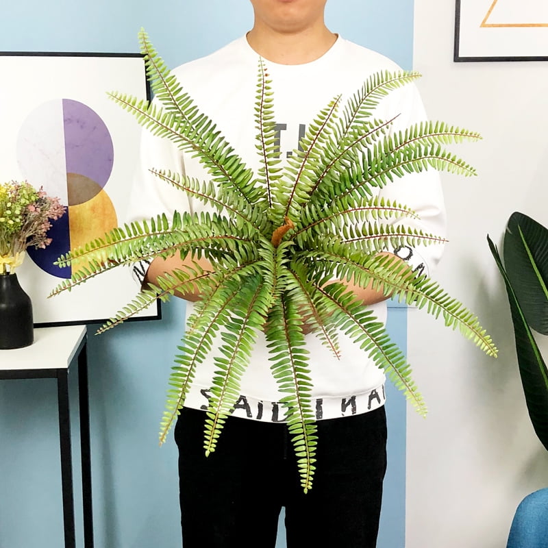 50/65cm Large Artificial Fern Tropical Palm Plants Fake Persian Wall ...