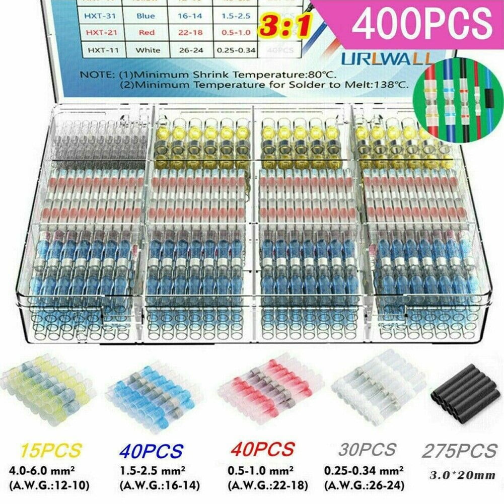 50/800Pcs Solder Seal Sleeve Heat Shrink Wire Connectors Terminals ...