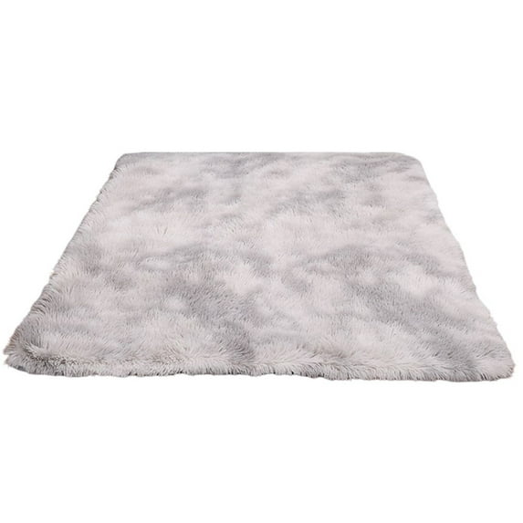 50*80CM Tie-Dye Printed Gradient Silk Polyester Soft Rectangular Carpet ...