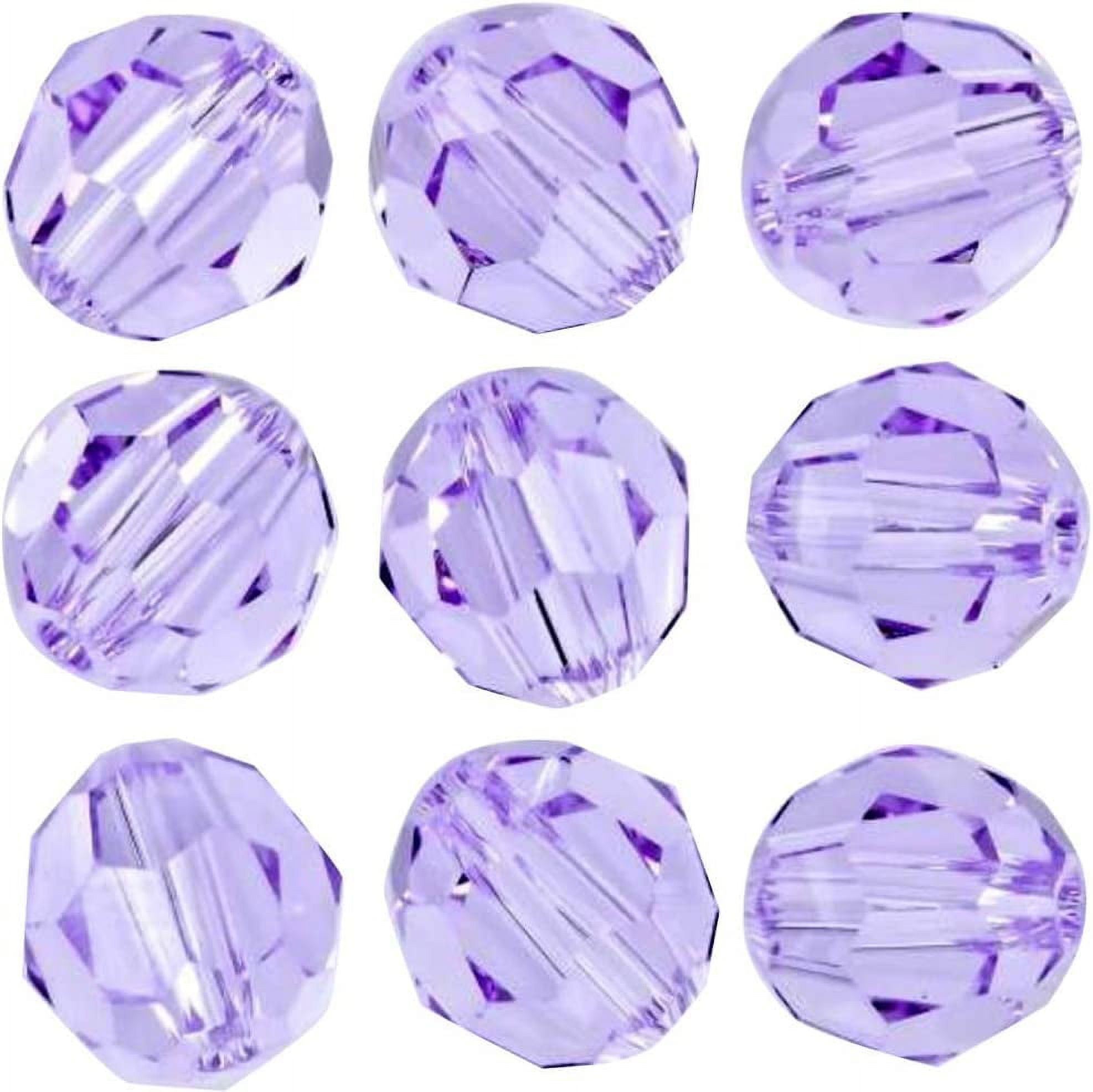 50 8mm Adabele Austrian Round Faceted Crystal Beads Light Violet ...