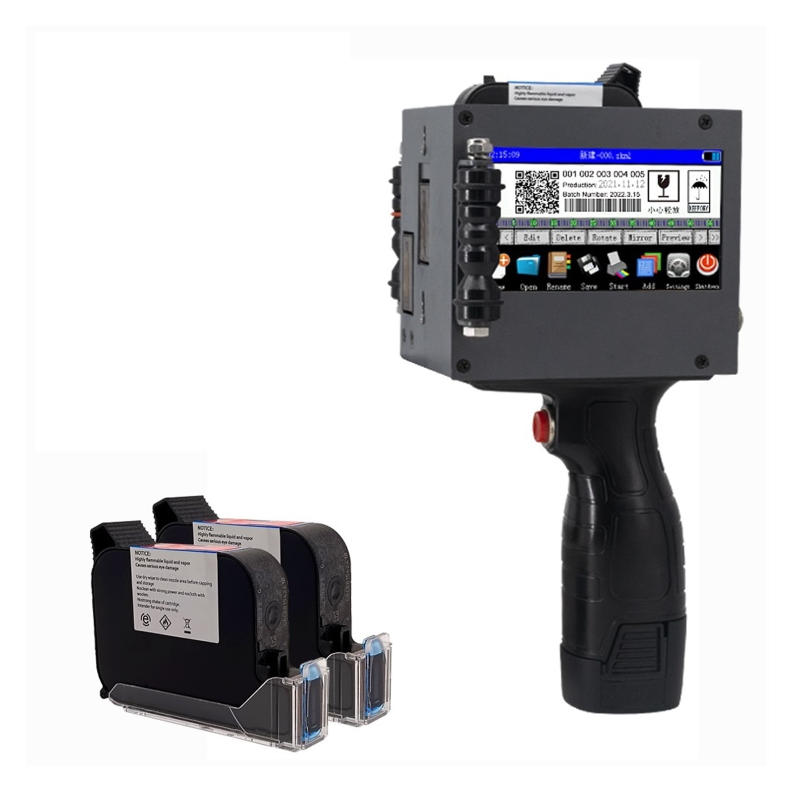 50.8mm Large Character Handheld Inkjet Printer, Encoding QR Code Logo ...