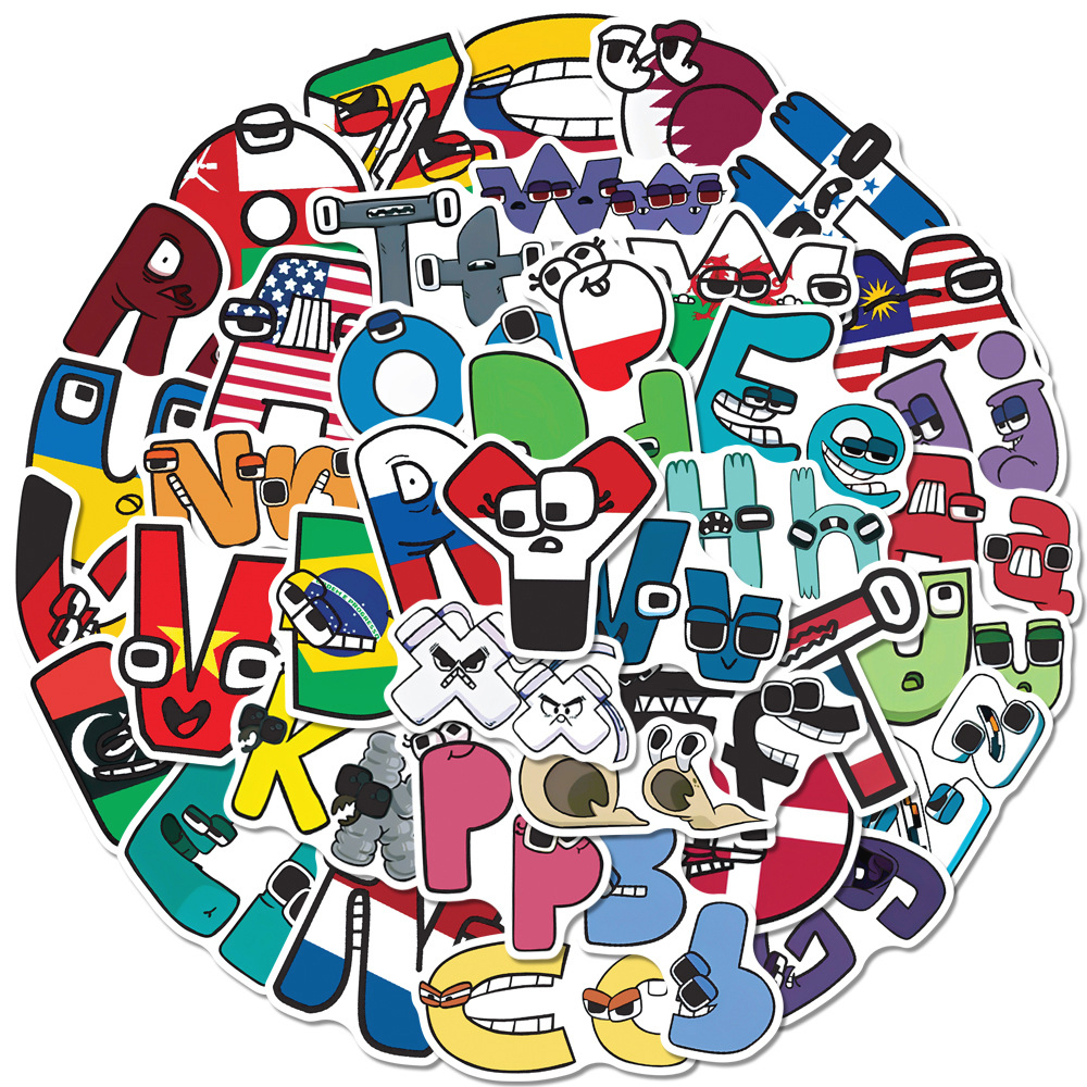 50 Alphabet Legend Graffiti Stickers Notebook Scooter Waterproof ...
