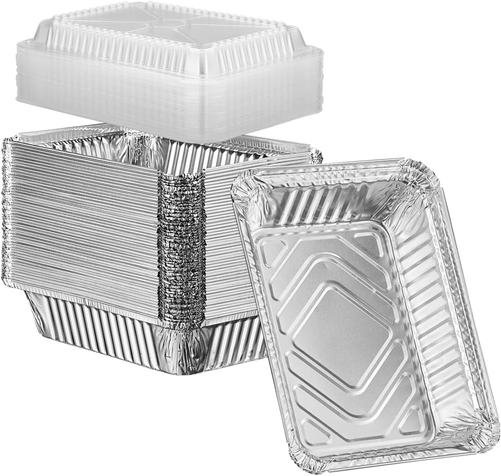 The Baker Celebrations 50 Pack (2.25 lb) Disposable Aluminum Foil Food ...