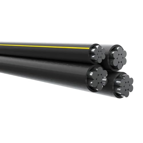 50' Aluminum URD Dyke 2-2-2-4 Cable Direct Burial Quadruplex Secondary ...