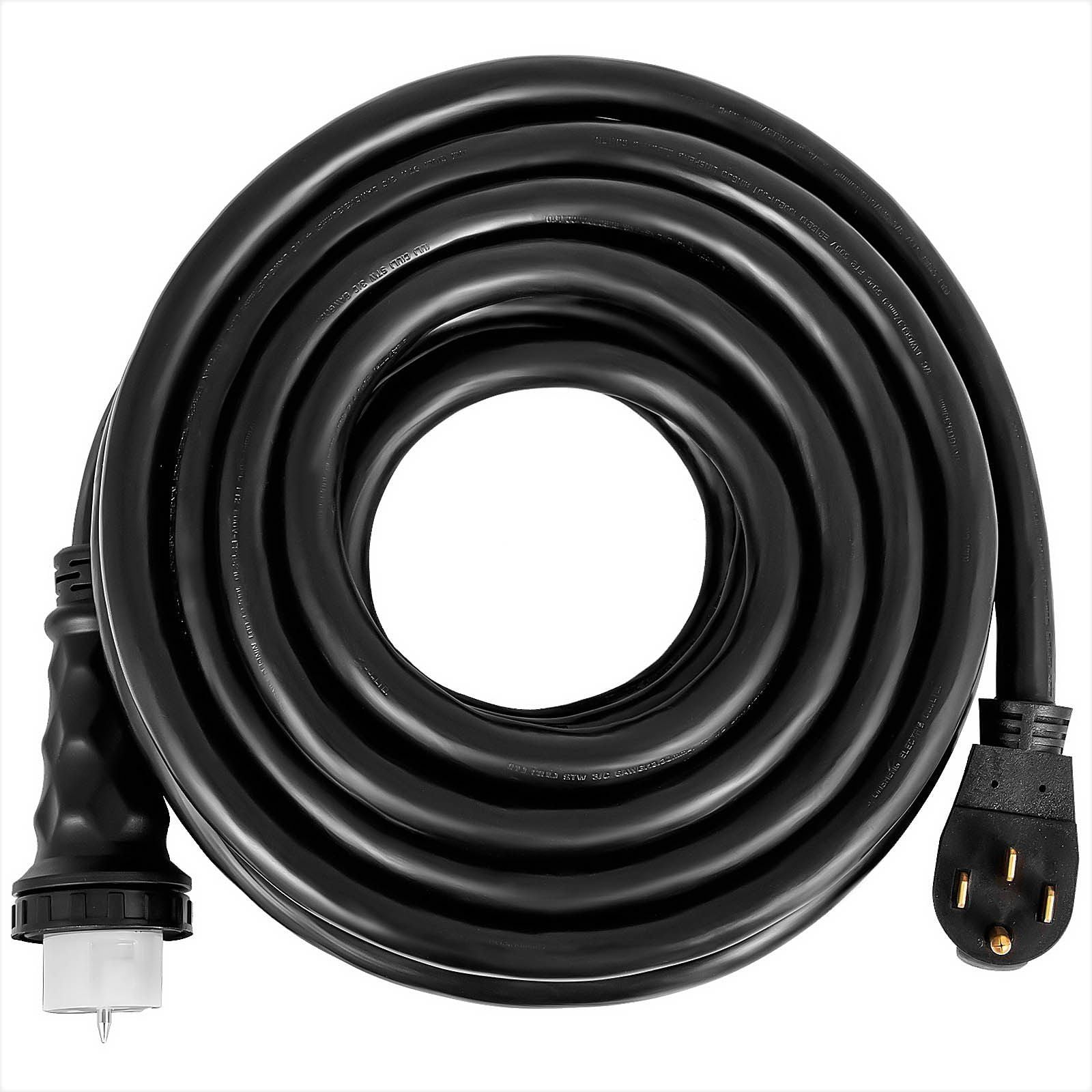 50 Amp 15 Foot Generator Extension Cable, STW 6/3 + 8/1 AWG Heavy Duty ...
