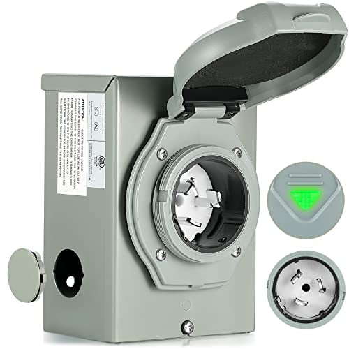 50 Amp Generator Power Inlet Box NEMA SS2-50P Outlet 3R Plug Generator ...