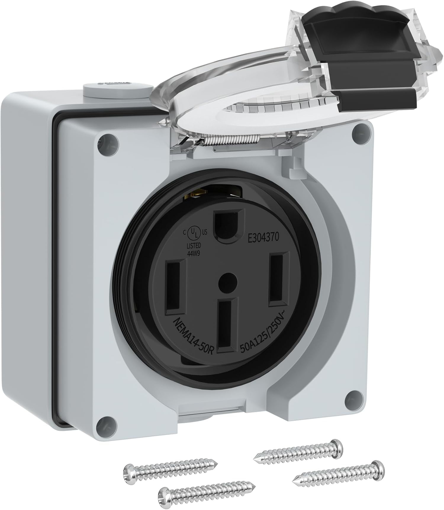 50 Amp RV Outlet Box, 125/250V NEMA 14-50R RV Receptacle ETL Listed ...