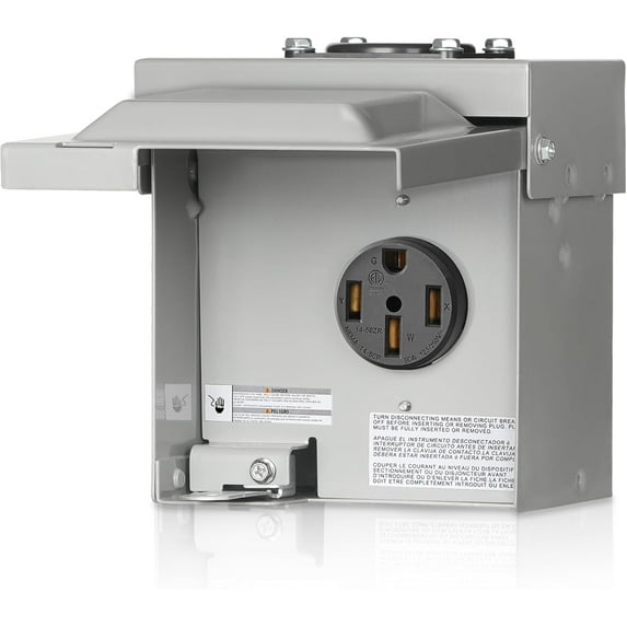 50 Amp RV Power Outlet Box, 125V/250V NEMA 14-50R RV Outlet ...