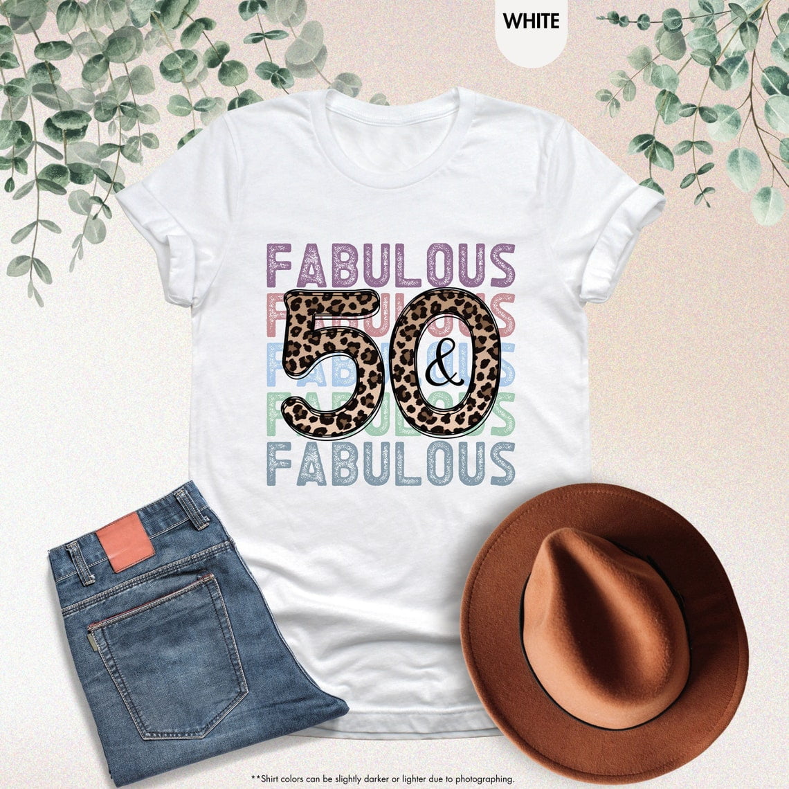 50 And Fabulous Shirt, 50th Birthday Shirt, Happy 50th Shirt, Fifty Birthday Shirt, Birthday ...