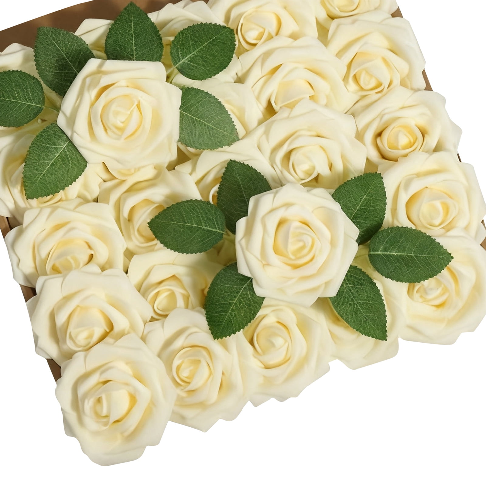 50 Artificial Flowers in Natural Foam Gift Box Multiple Colors ...