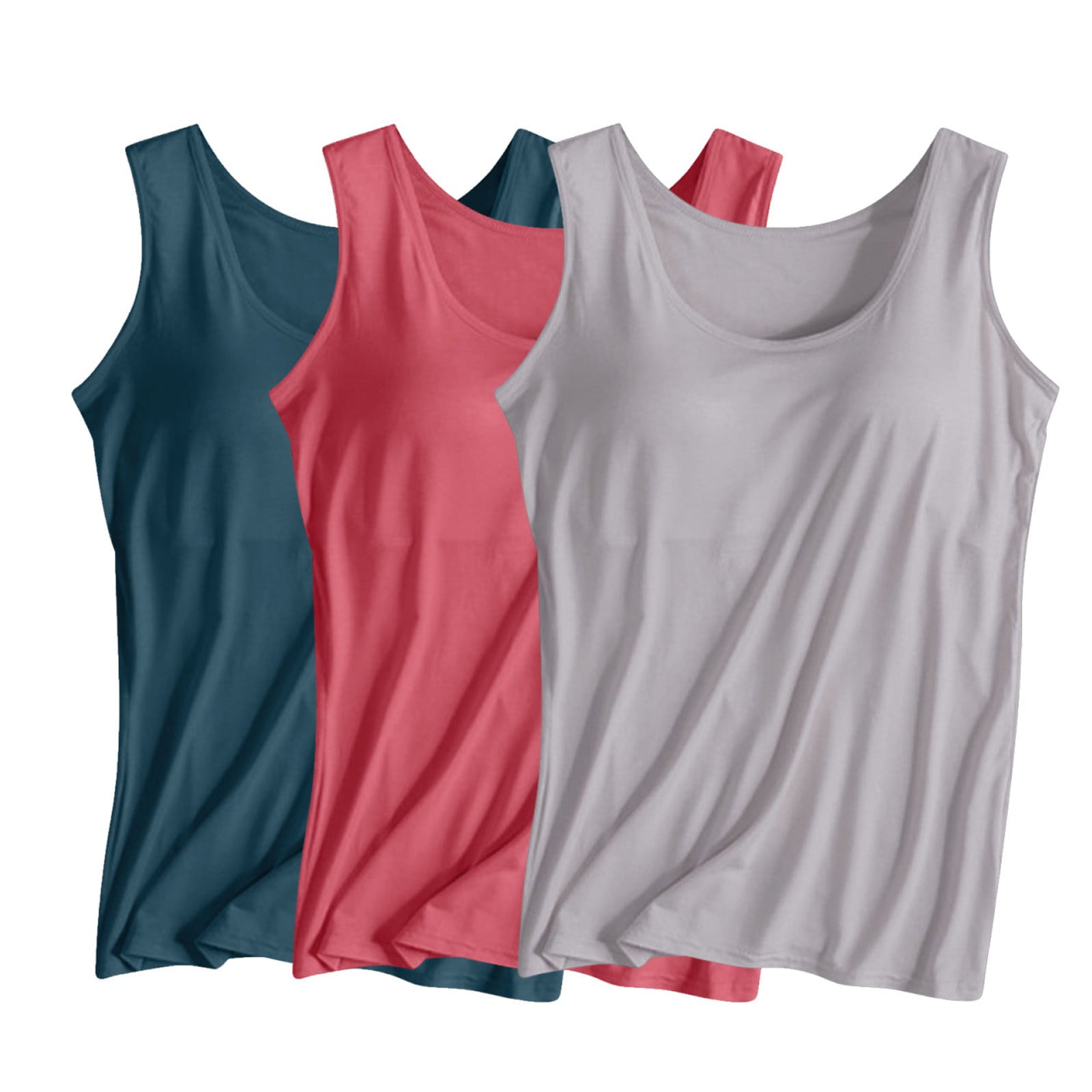 Up To 50% Off Axiiglly 3 Pack Plus Size Tank Tops for Women Workout ...