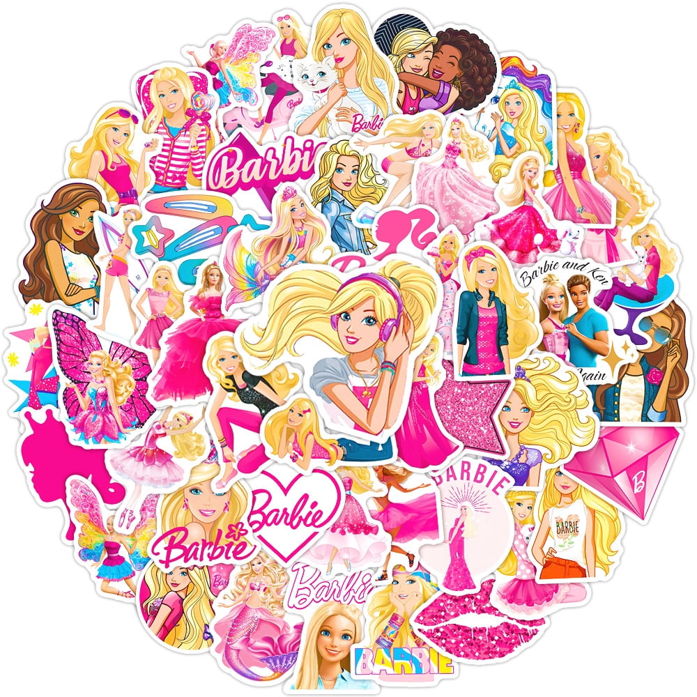 50 B-arbie Princess Stickers, Car Phone Water Cup Decoration Stickers ...