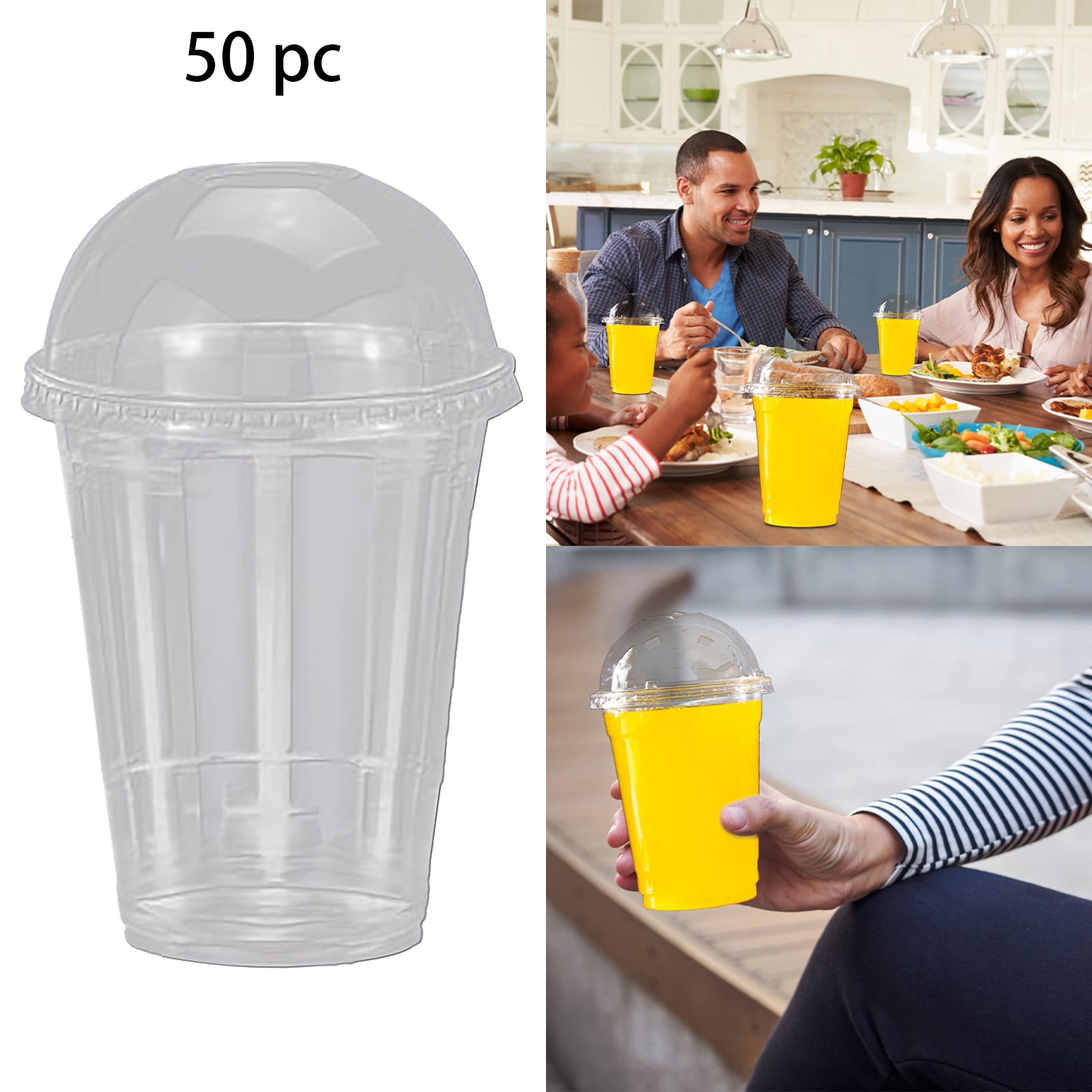 50 Ball Caps, 50 Cups, 50 Straws Great Quality Thickened Disposable ...