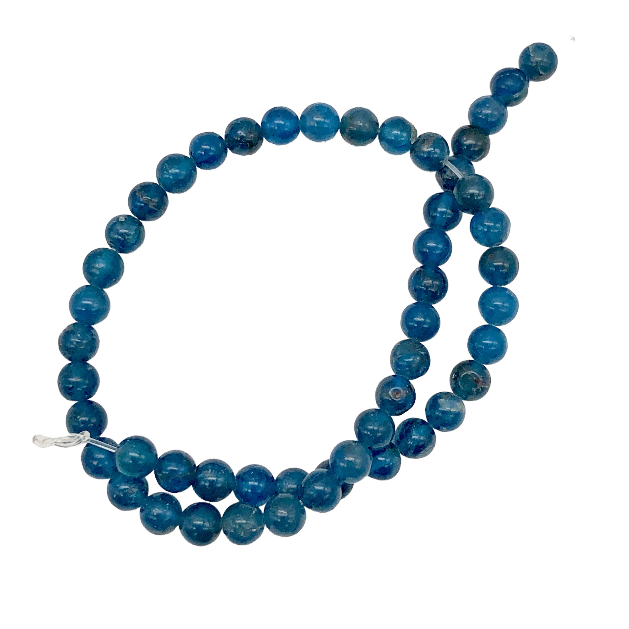 Superb 3.5mm Round Blue Apatite Semi Precious Stone Bead 8 Inch Strand ...