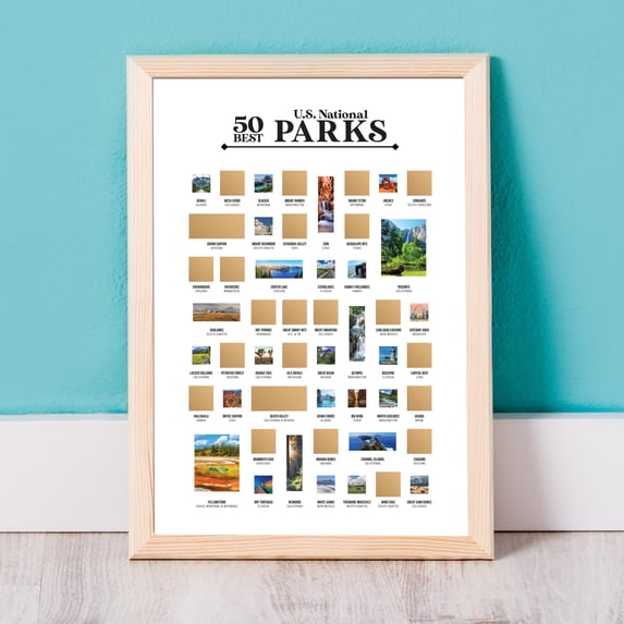 50 Best Us National Parks Scratch Off Poster, Poster Home Decor, Poster ...