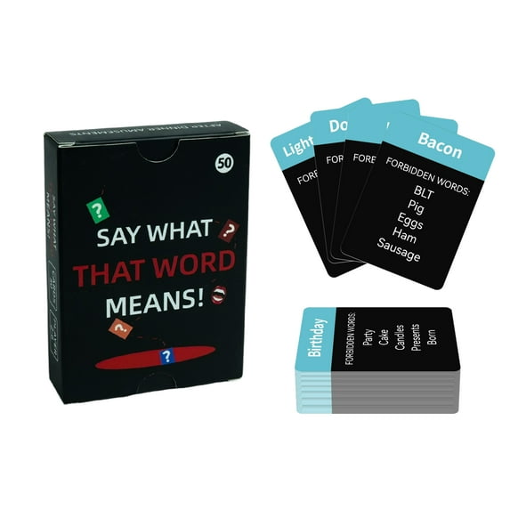 50 Board Game Cards, Word Guessing Game for Adults, Party Game Cards ...