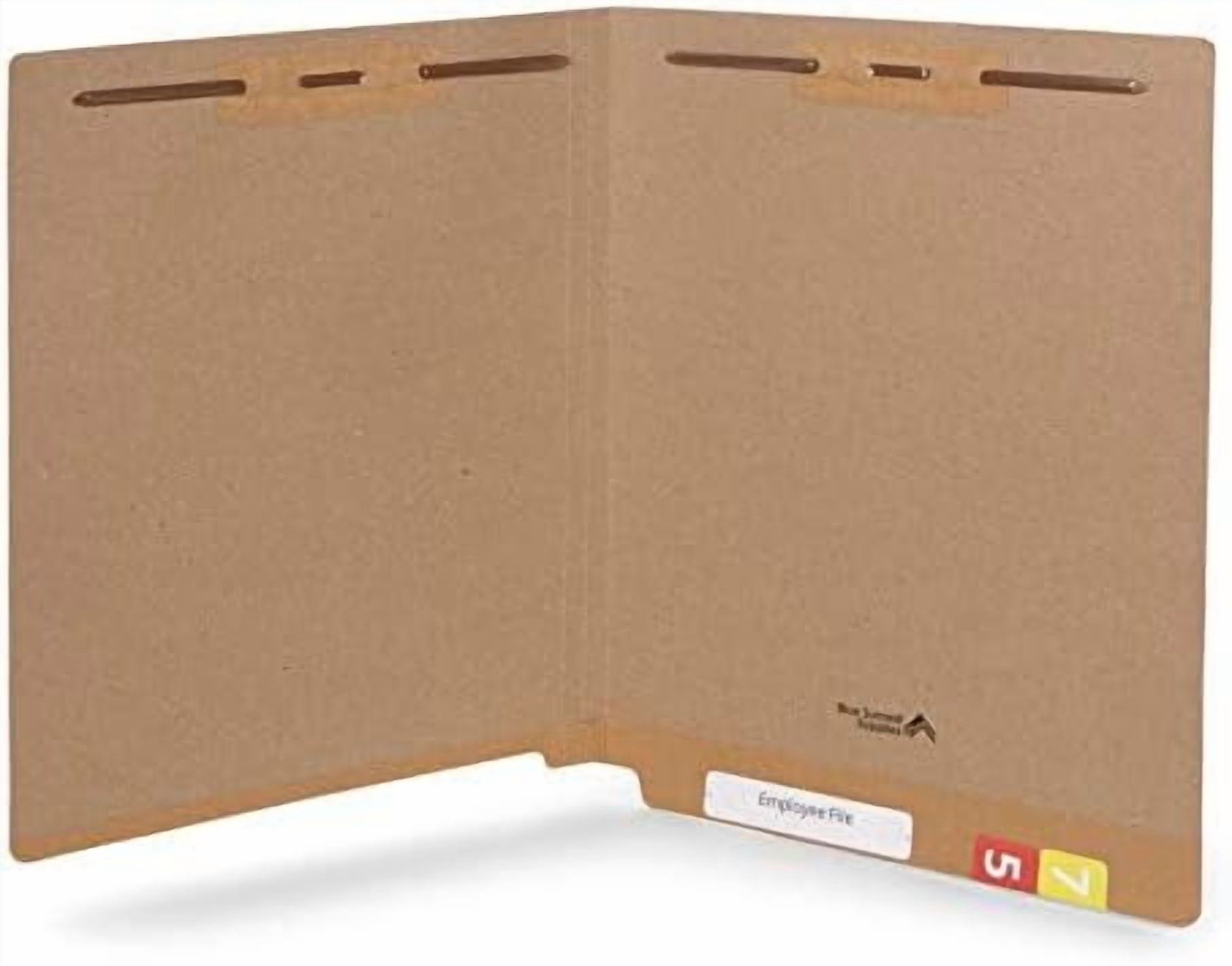 50 Brown Fastener File Folders, Reinforced Metal Pronged Tab Files ...