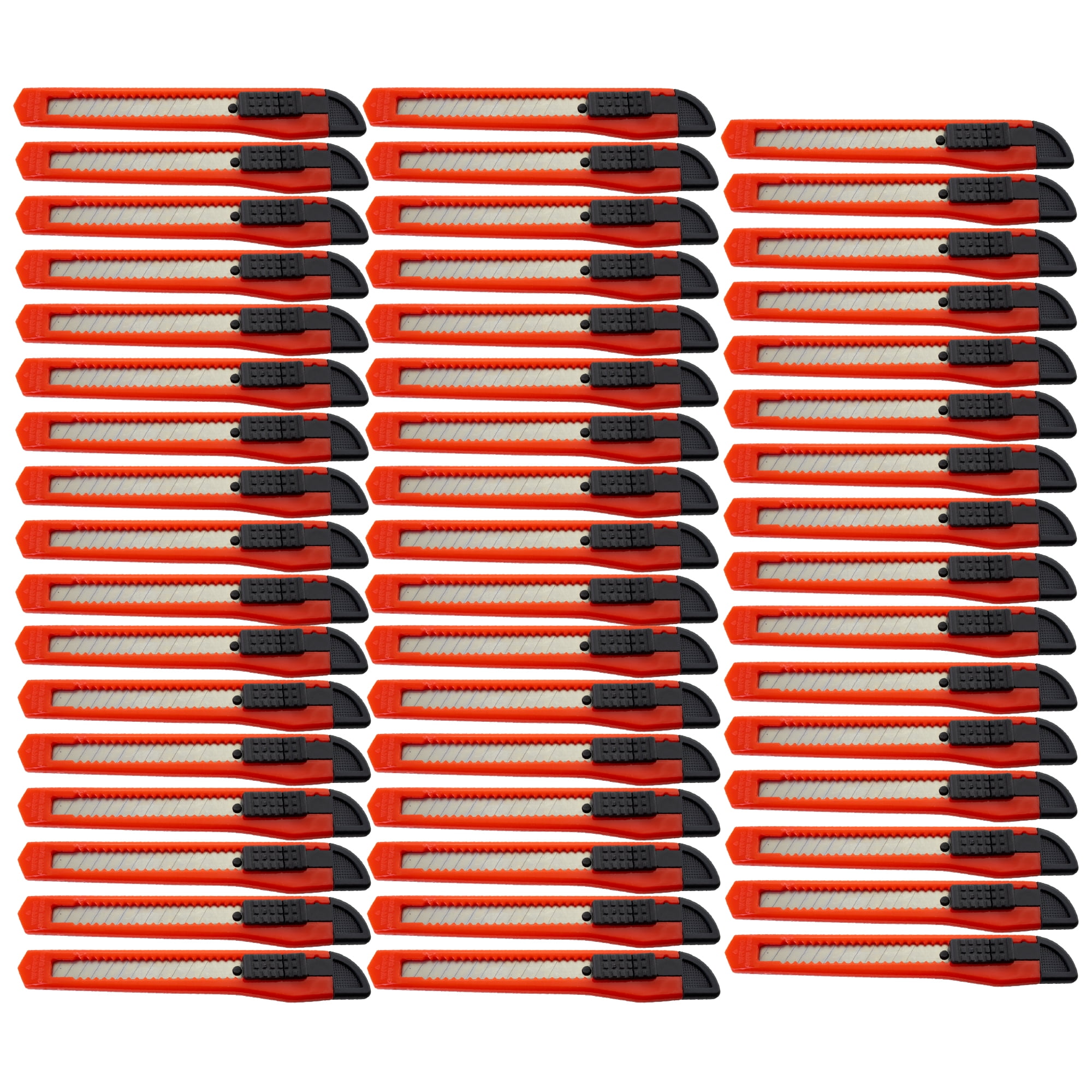 50 Bulk Small Red Utility Knife Box Cutters Snap Off Blade 9MM Blade ...