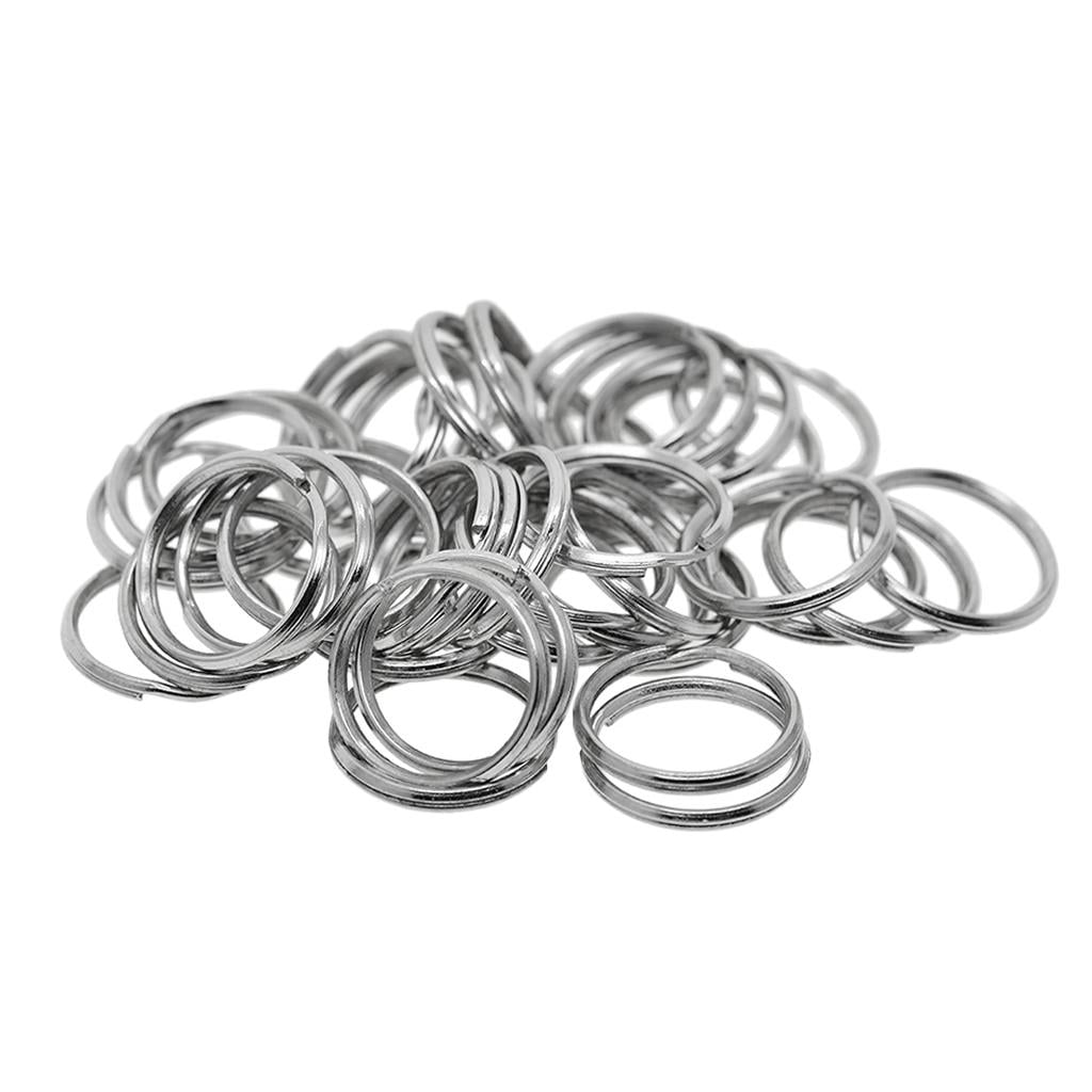 Sharplace 50 Bulk Stainless Steel 20mm Round Split Rings, Keychain ...