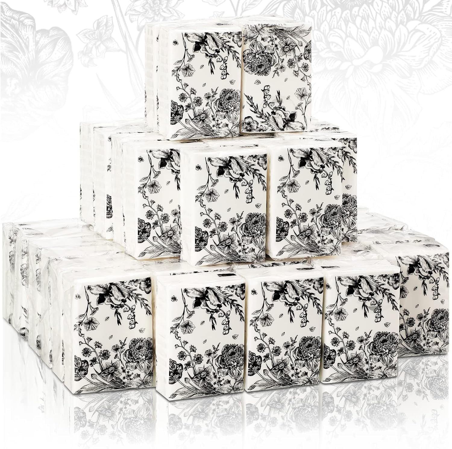 50 Bulk Travel Tissue Packs Funeral Tissues Memorial Facial Pack for ...