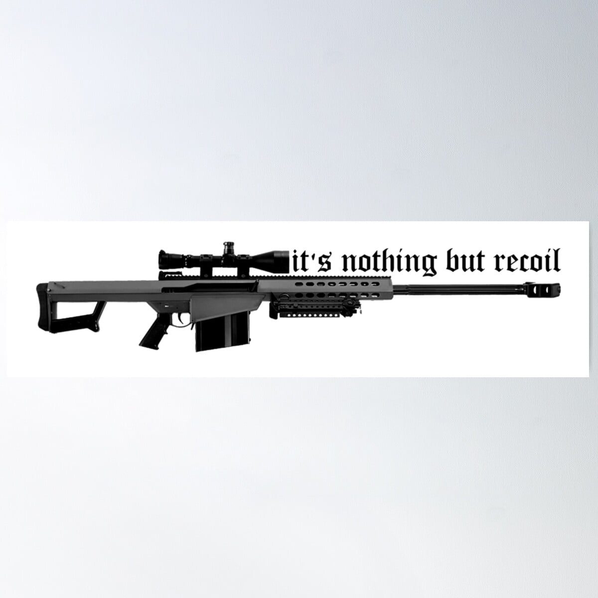 50 Caliber Sniper Rifle Poster, 12x18 UNFRAMED - Walmart.com