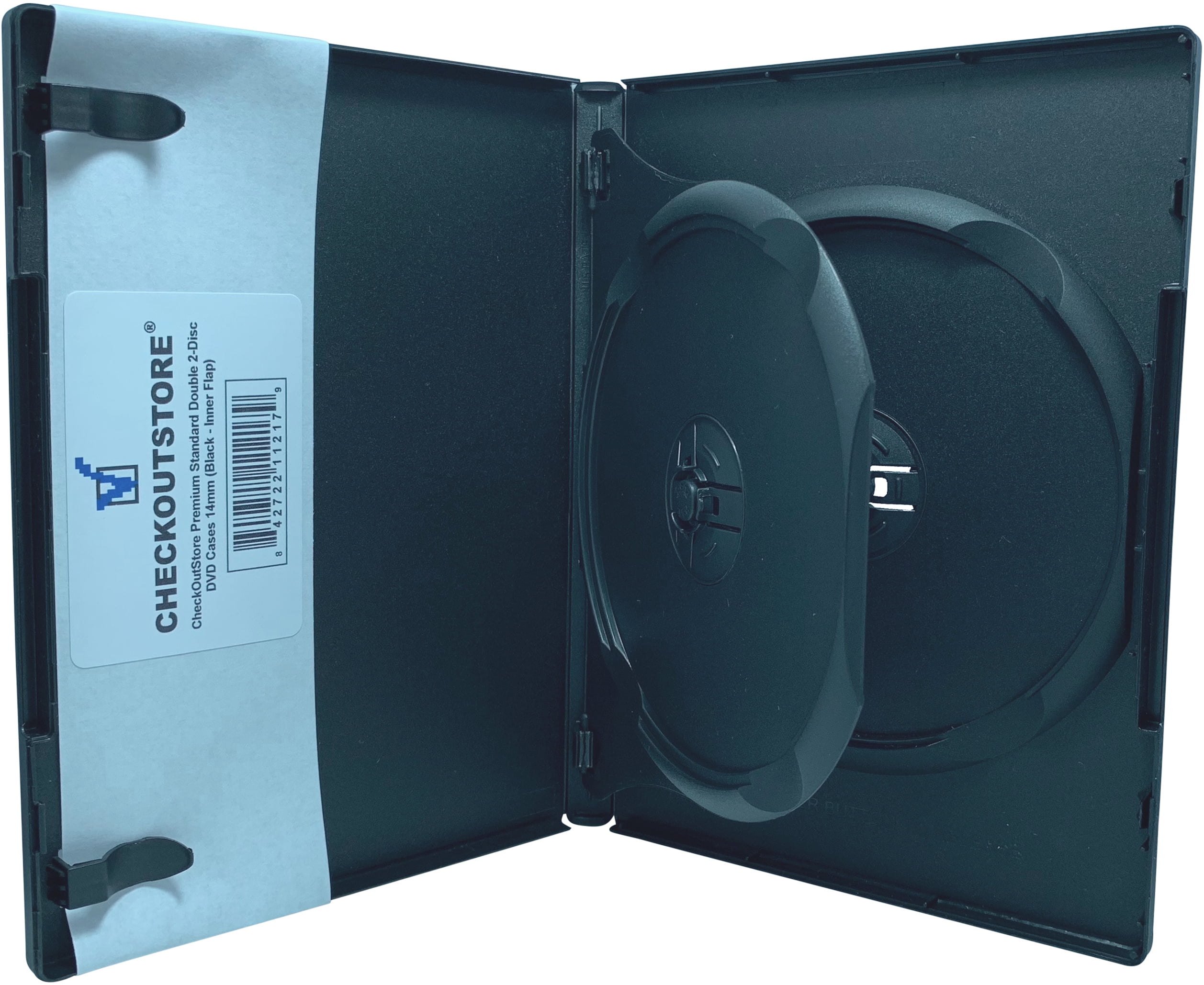 (50) CheckOutStore Premium Standard Double 2-Disc DVD Cases 14mm (Inner ...