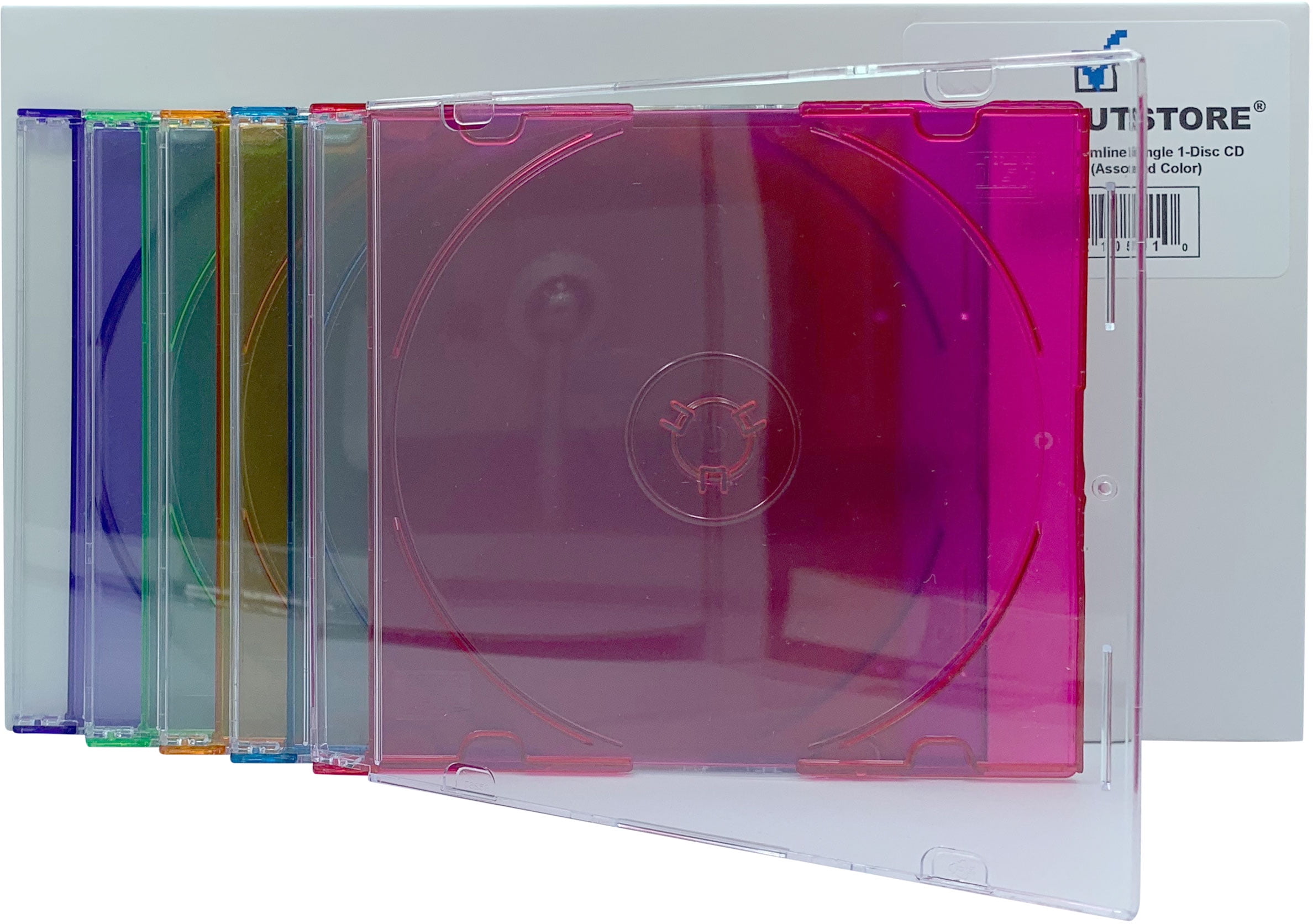 (50) CheckOutStore Slimline Single 1-Disc CD Jewel Cases (Assorted ...