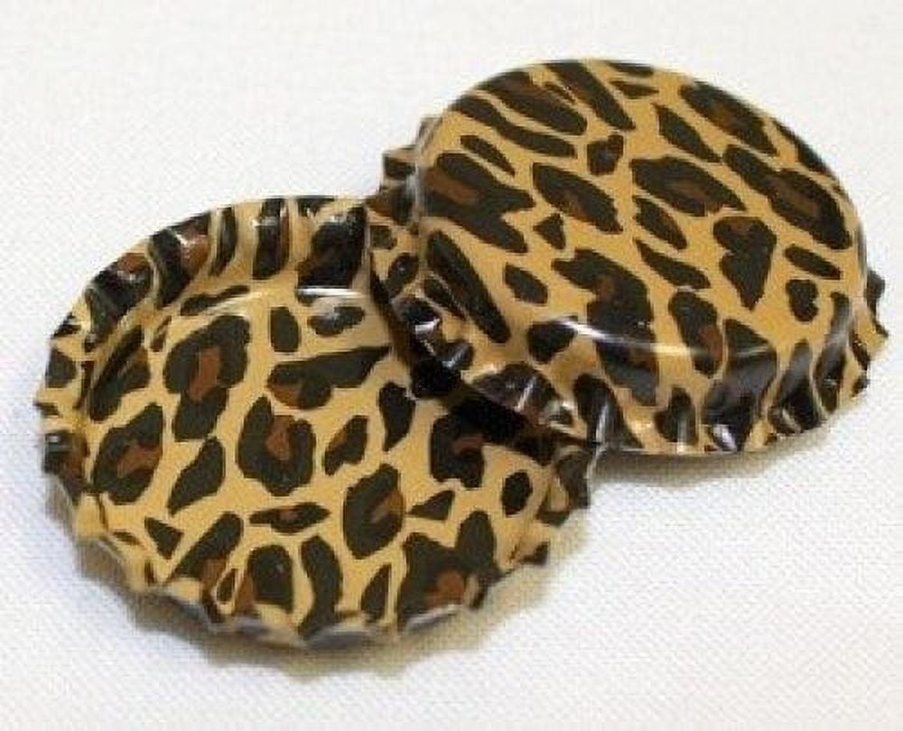 50 Cheetah Print ON BOTH SIDES Bottle Caps New Unused Bottlecaps Cap ...