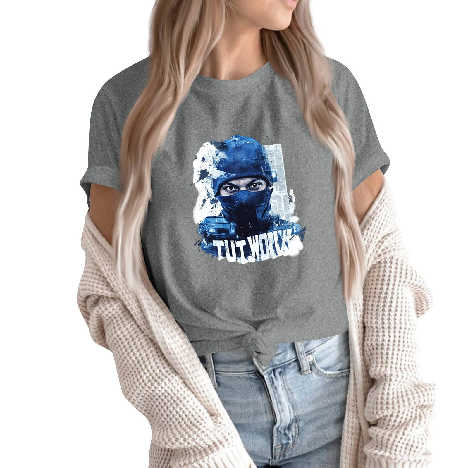 NAMTYQX T Shirts for Women Short Sleeve Crewneck Hawaii Lightweight ...