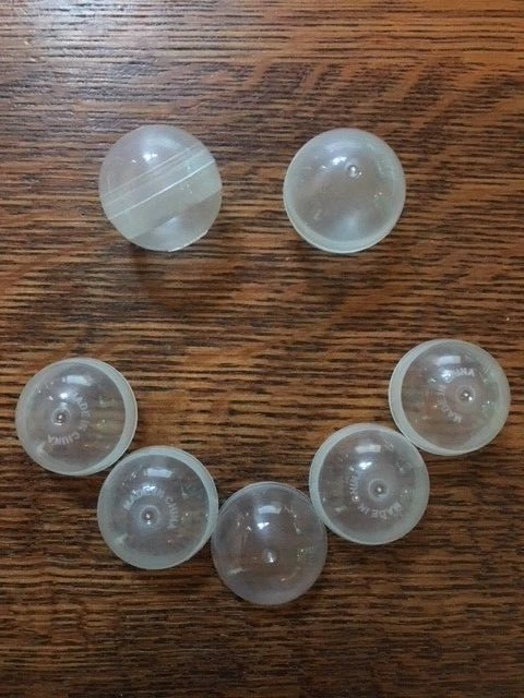 50 Clear Round 1" Vending Machine Capsules Empty Cases Gumball Toy ...