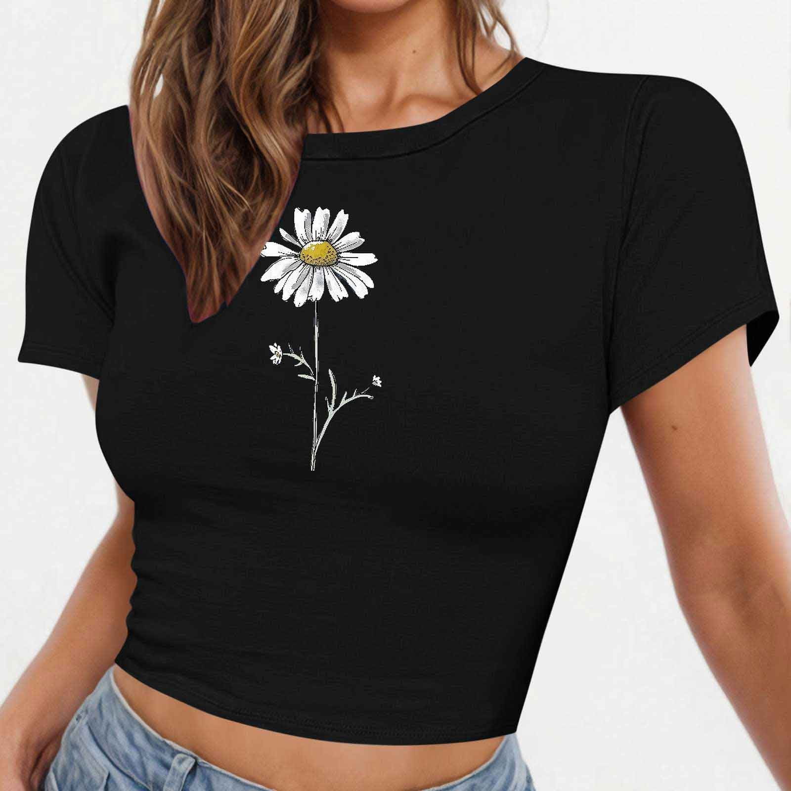 5 Days Delivery!50% Clear! Sawvnm Women Crop Cute Trendy Basic Tight ...