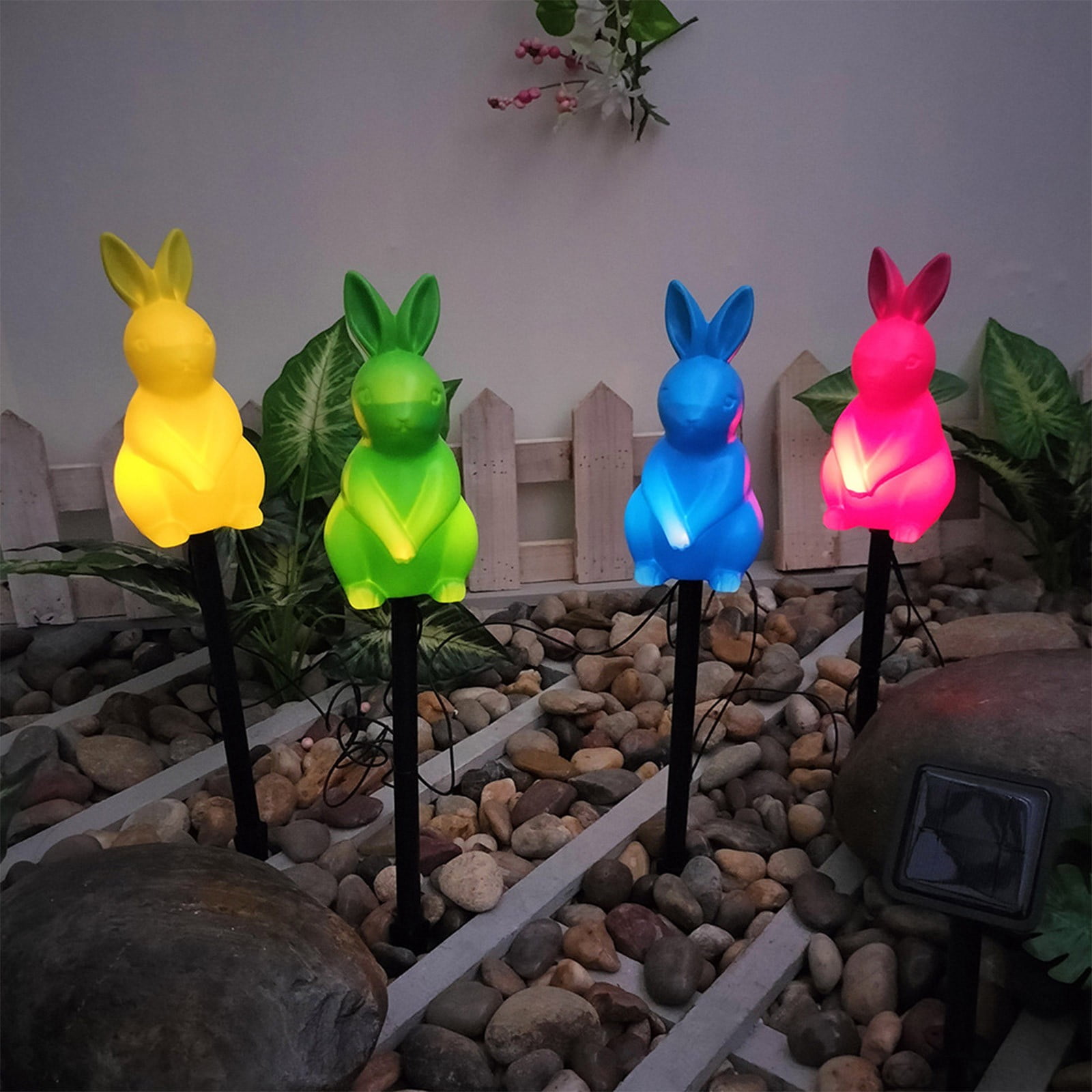 50% off Clearence!Solar Rabbits Outdoor Courtyard Light Easter ...